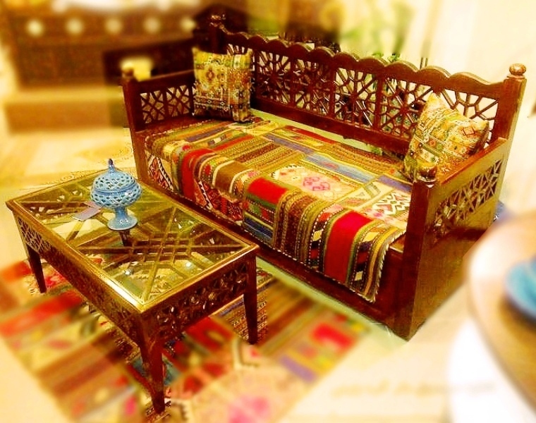 مبلمان سنتی چوبی تخت باغی 11 - فن و هنر