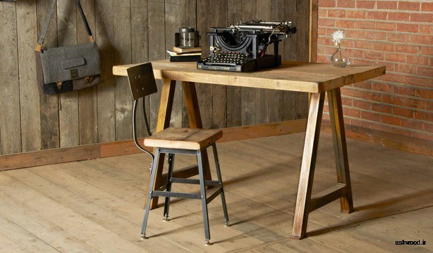 میز اداری چوبی با رویه تمام چوب ، میز اداری لوکس - فن و هنر