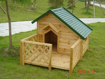 خانه سگ، لانه سگ بزرگ با تراس - فن و هنر